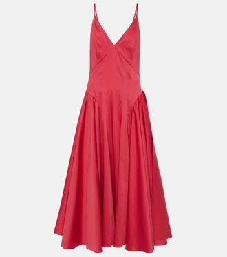 Tove Midikleid Solene aus einem Baumwollgemisch