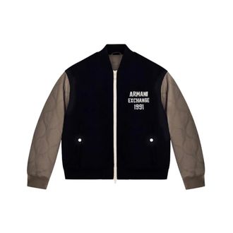 A|X Armani Exchange Blouson Varsity - Homme - Vestes - Bleu - Taille: 2XL