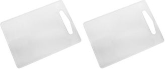 Fackelmann Fackelmann Schneidbrett, K&uuml;chenbrett aus Kunststoff, Fr&uuml;hst&uuml;cksbrettchen mit erh&ouml;htem Rand (Farbe: Grau), Menge: 1 St&uuml;ck (Packung mit 2)