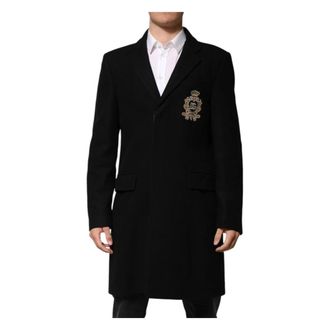 Dolce & Gabbana Homme, Manteaux, Noir, Taille: M Trench-coat