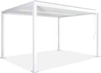 Sweeek Sweeek - Pergola bioclimatique blanche. aluminium et acier. 3x4m. lames orientables