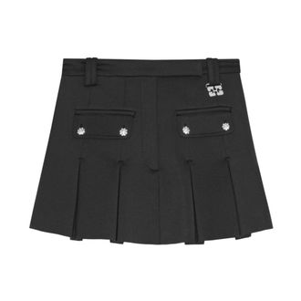 Ganni Grauer Stylischer Rock Aw25 - - Skirts - Damen - Grau - XS