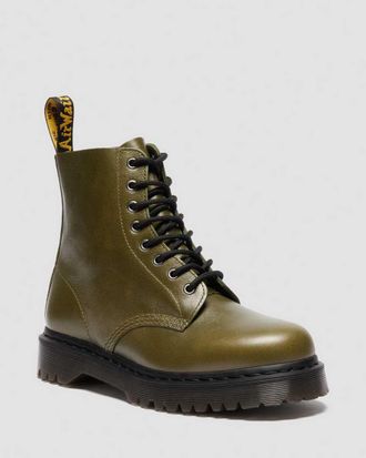 Dr. Martens 1460 Bex Eclipse Soft Leder Stiefel in Gr&uuml;n, Gr&ouml;&szlig;e: 36
