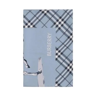 Burberry Check Print Horse Graphic Scarf - - Accessories - Herren - Blau - ONE SIZE