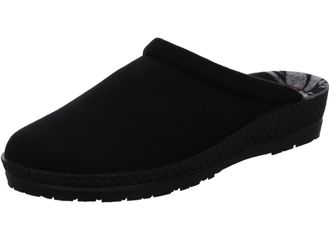 Rohde Damen Hausschuh Pantoffel aus Schurwolle Neustadt-D 2291, Größe:37 EU, Farbe:Schwarz