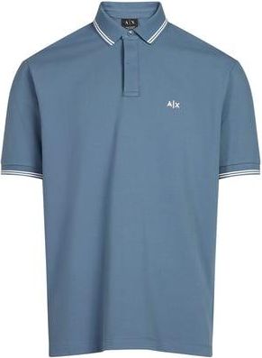 A|X Armani Exchange Polo manches courtes en coton m&eacute;lang&eacute;
