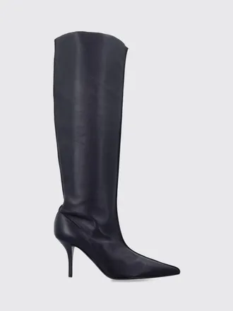 Magda Butrym Bottes hautes en cuir nappa &agrave; bout effil&eacute; et talon haut