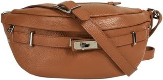 Samantha Look Sac-banane Femme cuir véritable | Fabriqué en Italie, sac banane confortable et chic, sac à bandoulière en cuir 021834