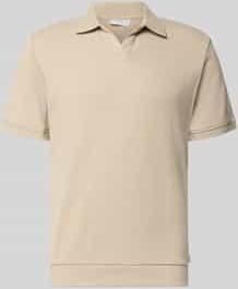 Lindbergh Comfort Fit Poloshirt mit V-Ausschnitt