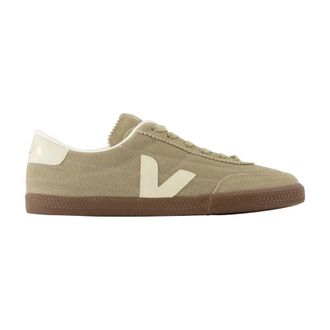 Veja Khaki Leder Sneakers mit Wildleder Details - - Shoes - Herren - Gr&uuml;n - 44 EU