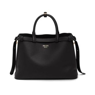 Prada Buckle Medium Lederhandtasche - - Bags - Damen - Schwarzk - ONE SIZE