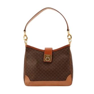 Celine Pre-owned Le Hobo Macadam - Femme - Pre-owned - Brun - Taille: ONE Size