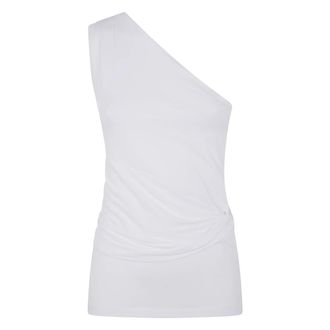 Patou Elegant One Shoulder Top - - Tops - Damen - Wei&szlig; - L
