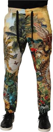 Dolce & Gabbana Homme, Pantalons, Multicolore, Taille: 4XL Pantalon de d&eacute;tente Tropical King