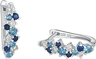 Amor créoles 925 en argent sterling pour dames, avec zirconium synth., 1,7 cm, argent, Livré dans une boîte cadeau de bijoux