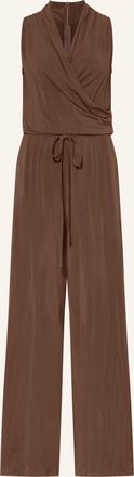 Max Mara Weekend Max Mara Jersey-Jumpsuit Tropico In Wickeloptik braun