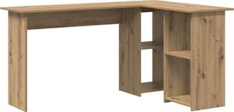 vidaXL Vidaxl - Schreibtisch Eiche handwerklich 142 x 102 x 73 cm Holzwerkstoff
