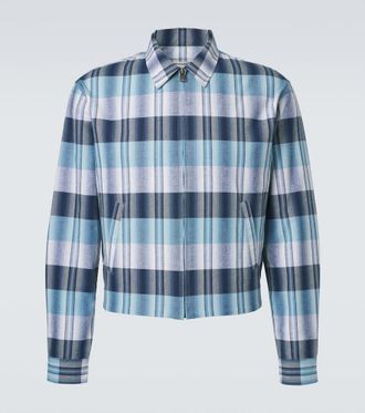 J.W.Anderson Veste blouson en coton &agrave; carreaux