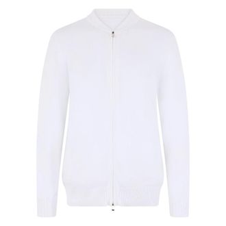 Fedeli Cardigan mit Rei&szlig;verschluss - - Knitwear - Herren - Wei&szlig; - L