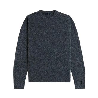 Fred Perry Rundhals-Strickpullover - - Knitwear - Herren - Blau - M