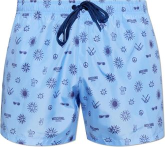 Moschino Homme, Maillots de bain, Bleu, Taille: XS Short de bain &agrave; motifs