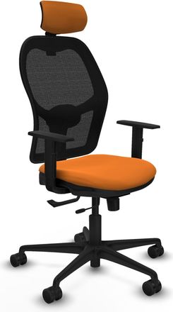 Piqueras y Crespo Ergonomischer Drehstuhl mit Chorqu&eacute;-Armen, h&ouml;henverstellbarer Lendenwirbelst&uuml;tze und h&ouml;henverstellbarem Kopfteil und Neigungsverstellung, ausgestattet