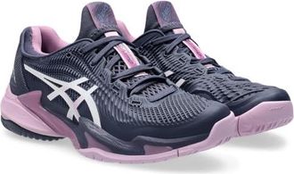 Asics Femme Court FF 3 Sneaker, Indigo Blanc Brouillard, 39.5 EU