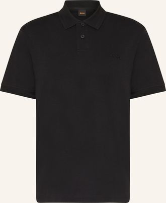 HUGO BOSS Jersey-Poloshirt Pe schwarz
