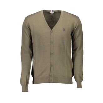 U.S.Polo Association V-Neck Cardigan - - Knitwear - Herren - Gr&uuml;n - 2XL