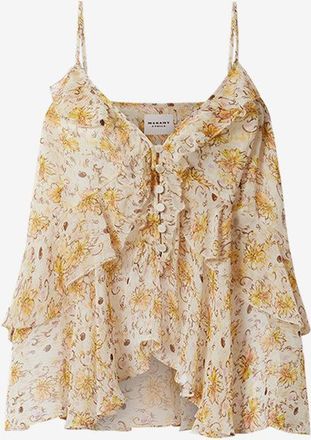 Isabel Marant Top Briara - Femme - Clair Jaune-&eacute;cru - Taille36 - Marant &Eacute;toile