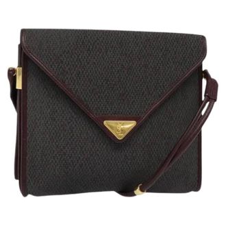 Saint Laurent Sac bandouli&egrave;re en toile Pre-owned - Femme - Pre-owned - Gris - Taille: ONE Size