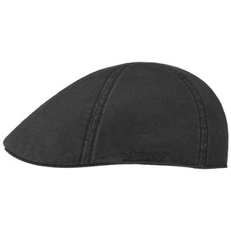 Stetson Texas Cotton Flatcap UV Schutz 40+ Unifarbene Schirmm&uuml;tze Fr&uuml;hjahr Sommer schwarz XL (60-61 cm)