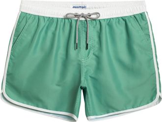 Maamgic Herren Badeshorts Vintage Retro Boardshorts Schnelltrocknend Kurz Badehose Schwimmhose mit Mesh-Futter und Verstellbarem Tunnelzug,Hellgr&uuml;n,XXL