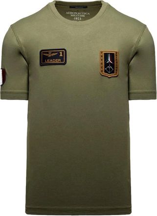 Aeronautica Homme, Tops, Vert, Taille: 3XL T Shirt Patch Frecce Tricolori