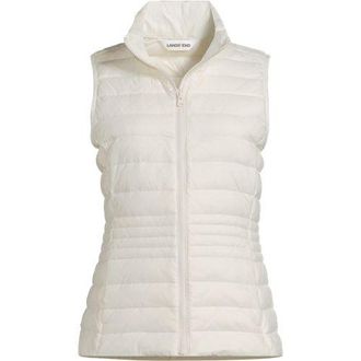 Lands End Daunenweste WANDERWEIGHT Verstaubar Ultraleicht, Damen, Größe:32-34 regular, Weiß, Nylon, by Lands End