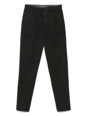 Brunello Cucinelli pantalon en coton à coupe droite - Noir
