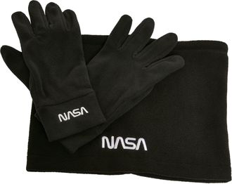 Mister Tee Set: Fingerhandschuhe und Schlauchschal Nasa
