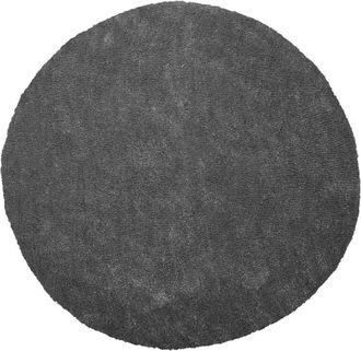 Beliani Zottelteppich DEMRE Dunkelgrau ø 140 cm