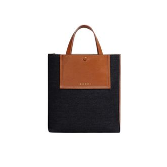 Marni Braun-Denim Schultertasche - - Bags - Damen - Mehrfarbig - ONE SIZE