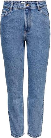 Only Damen Onljagger Life High Mom Ankle DNM Noos Freizeithose, Medium Blue Denimdetail:nas258, 29W / 34L EU