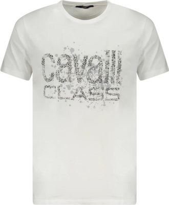 Cavalli Homme, Tops, Blanc, Taille: 2XL T-Shirt Manches Courtes