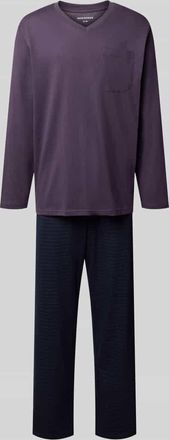 Schiesser Relaxed Fit Pyjama-Set aus reiner Baumwolle