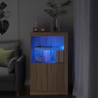vidaXL Armadietto Con Luci Led Rovere Sonoma In Legno Multistrato - Vidaxl