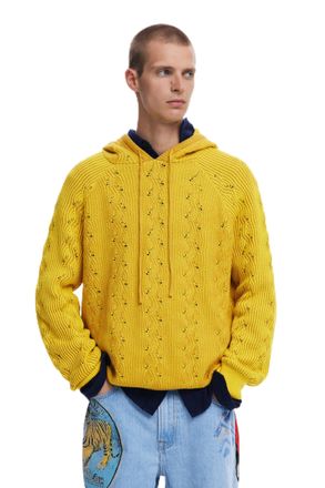 Desigual Herren 25SMJF15 Sweatshirt, Yellow, M