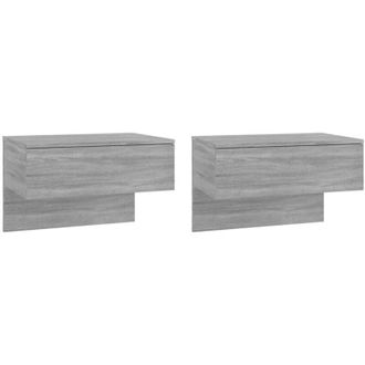 vidaXL Tables de chevet murales 2 pcs Sonoma gris vidaXL