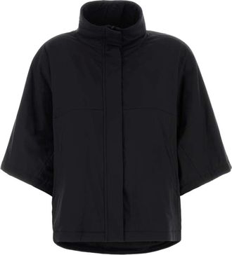 Herno Femme, Vestes, Noir, Taille: 38 FR Poncho &agrave; Col Montant