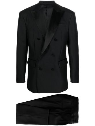 Dsquared2 costume &agrave; boutonni&egrave;re crois&eacute;e - Noir