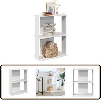 vidaXL Bücherregal 3 Böden Weiß 60x30x80 cm Holzwerkstoff - Vidaxl