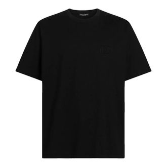 Dolce & Gabbana Baumwoll-T-Shirt mit Patch - - Tops - Herren - Schwarzk - M