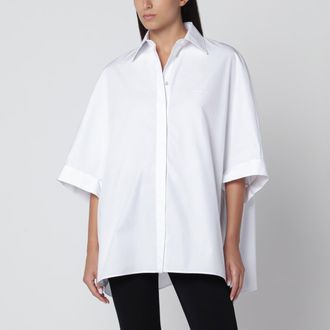 Balenciaga Oversized white cotton poplin shirt